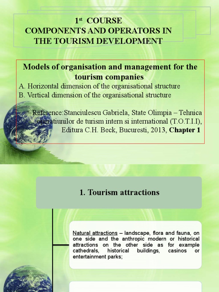 1 Course Components and Operators in The Tourism Development Models of ...