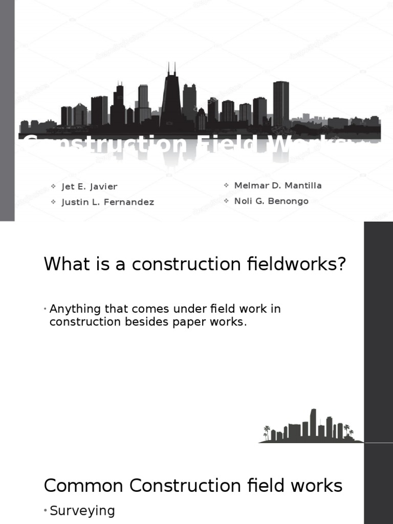 Overview of Construction Field Works | PDF | Deep Foundation | Masonry