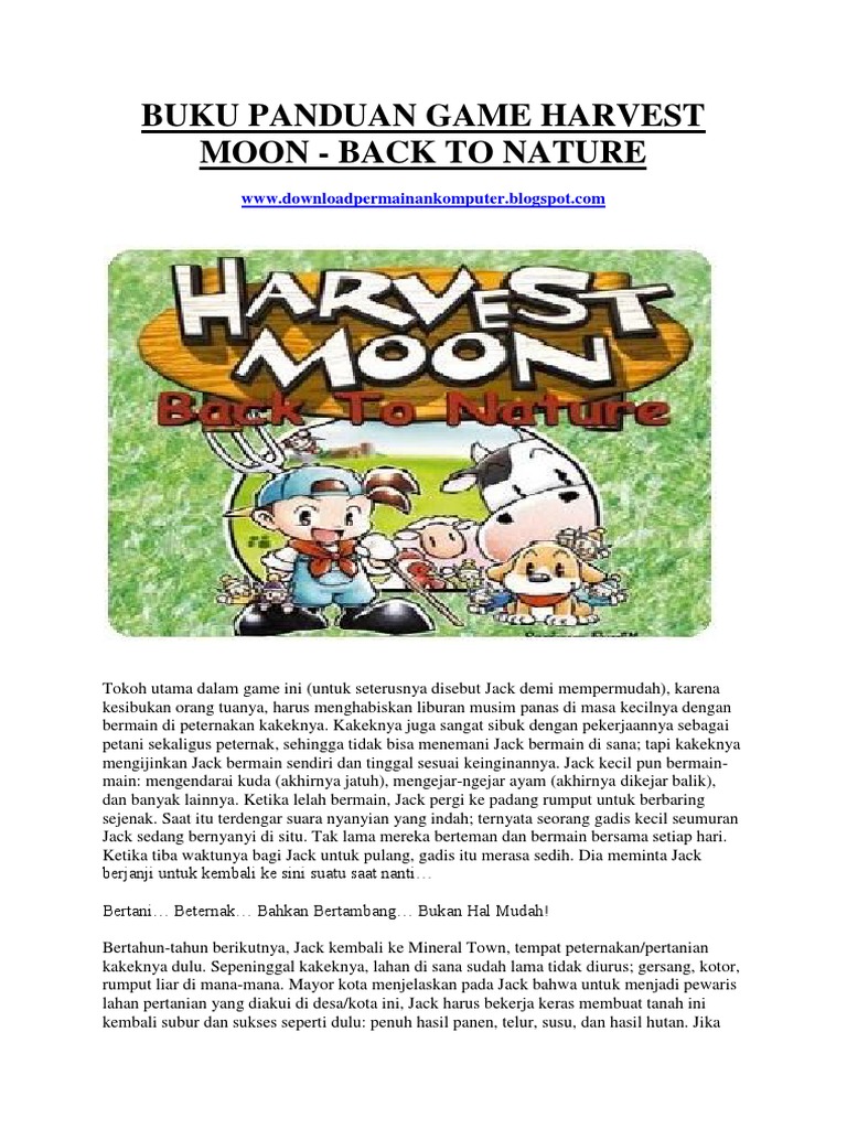 Panduan Lengkap Game Harvest Moon | PDF