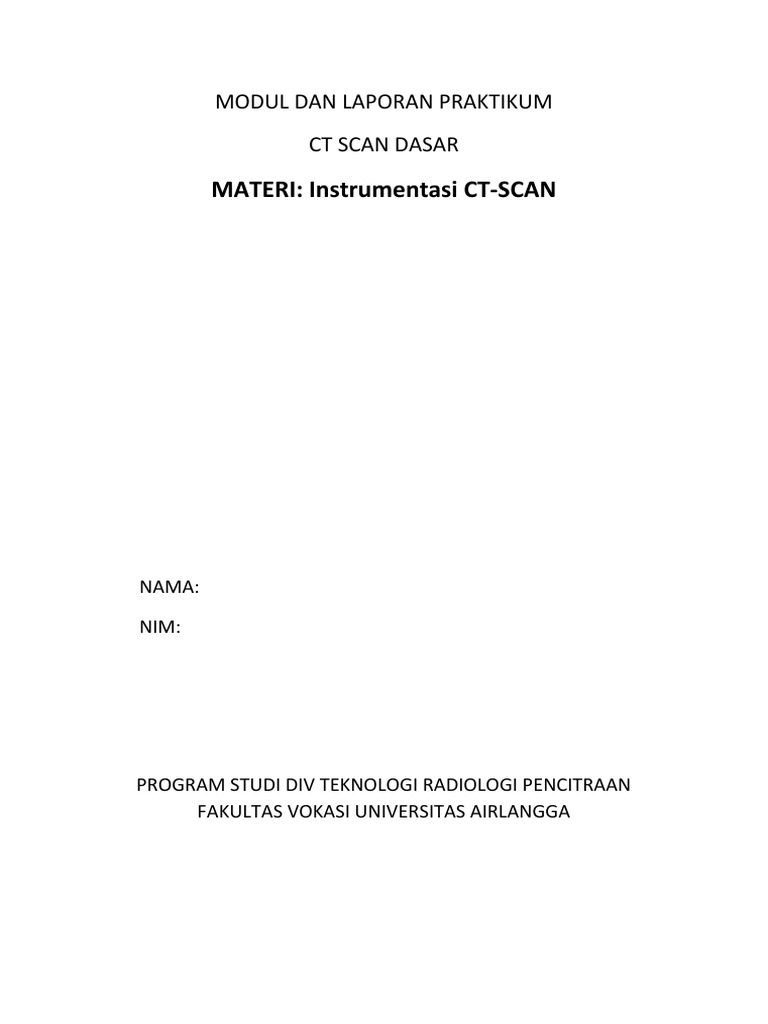 Instrumentasi CT-Scan Berdasarkan Generasi | PDF