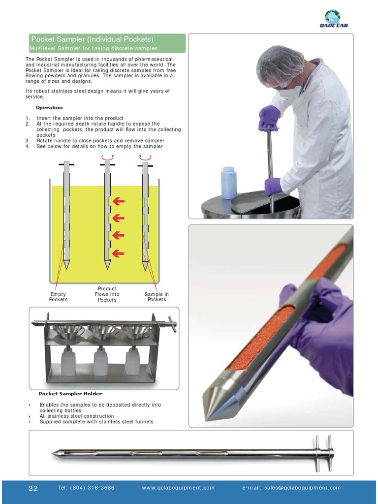 Pocket Sampler (Individual Pockets) : Multilevel Sampler For Taking ...