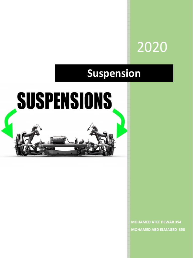 Functions of The Suspension System | PDF | Axle | Steering
