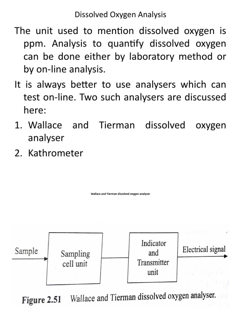 Dissolved Oxygen Analysis and Feed Water Treatment | PDF | Chemistry ...