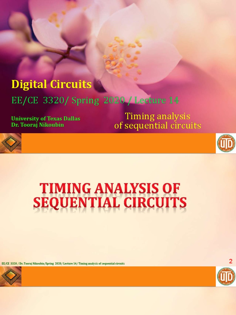 Lecture 14 Timing Analysis of Sequential Circuits | PDF | Mathematical ...