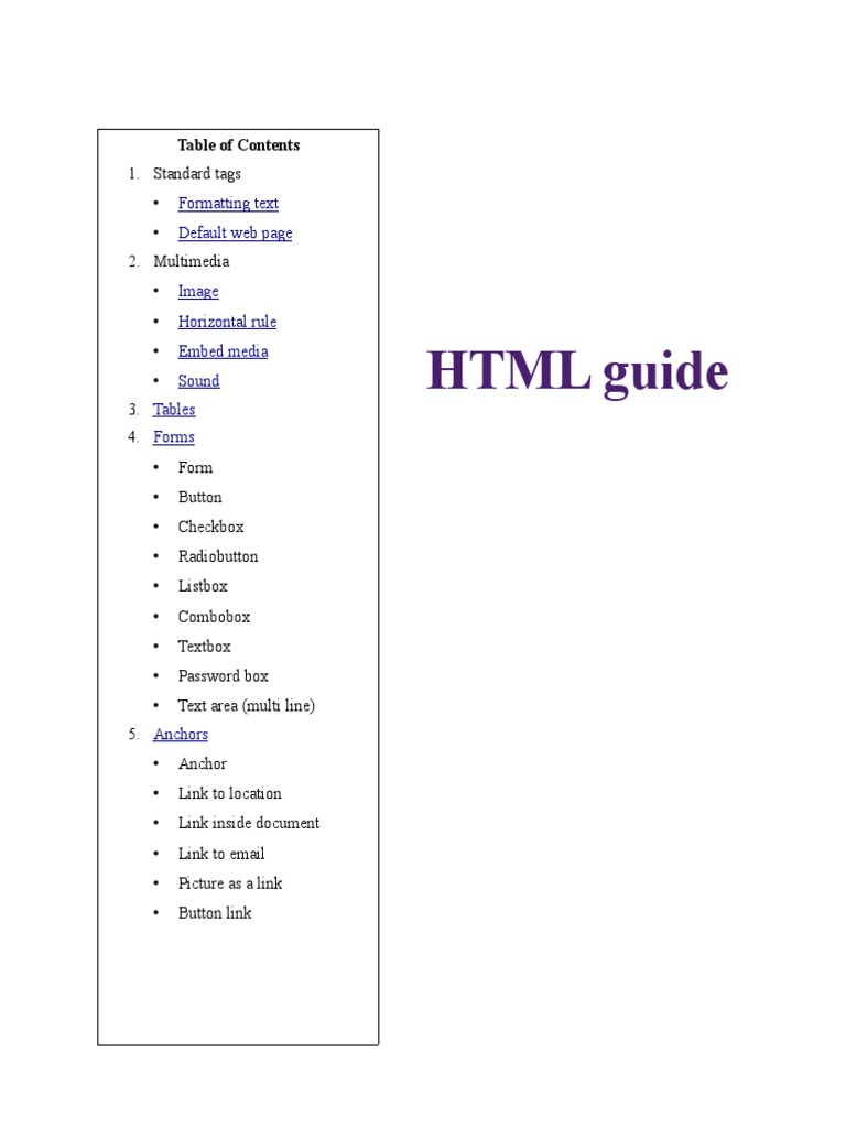 HTML Guide: Formatting Text Default Web Page | PDF | Html Element | Html