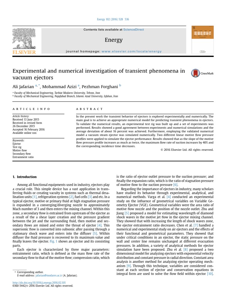 Energy: Ali Jafarian, Mohammad Azizi, Pezhman Forghani | PDF | Fluid ...
