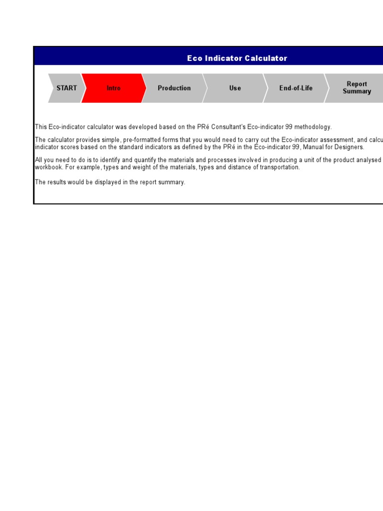 Eco Indicator Calculation RIA | PDF | Life Cycle Assessment | Waste ...