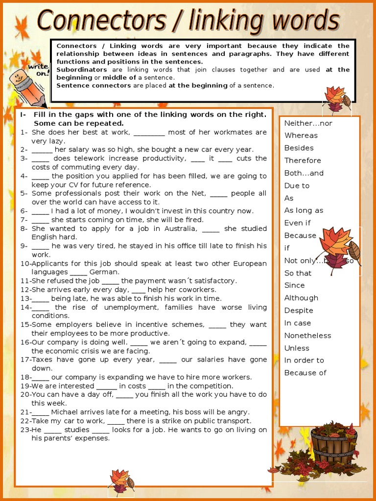 What Are Some Linking Words