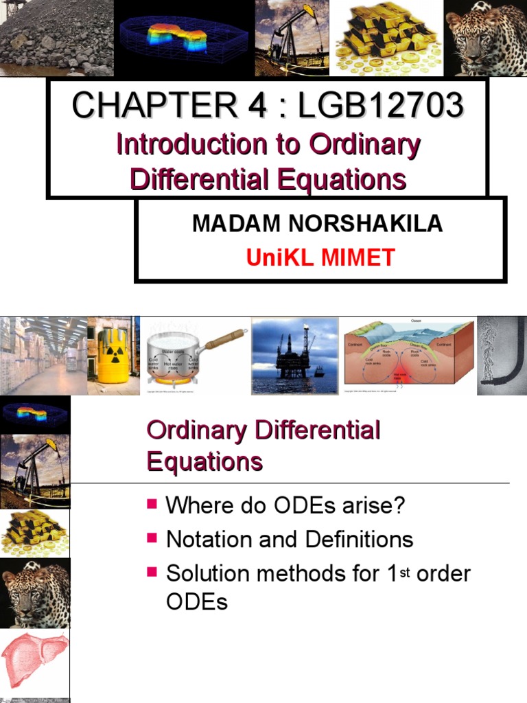 Introduction Of Odes Pdf Ordinary Differential Equation Differential Equations