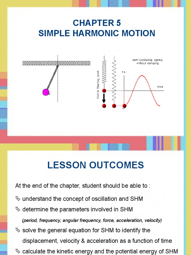 Chapter 5 - Simple Harmonic Motion - Updated | PDF | Resonance ...