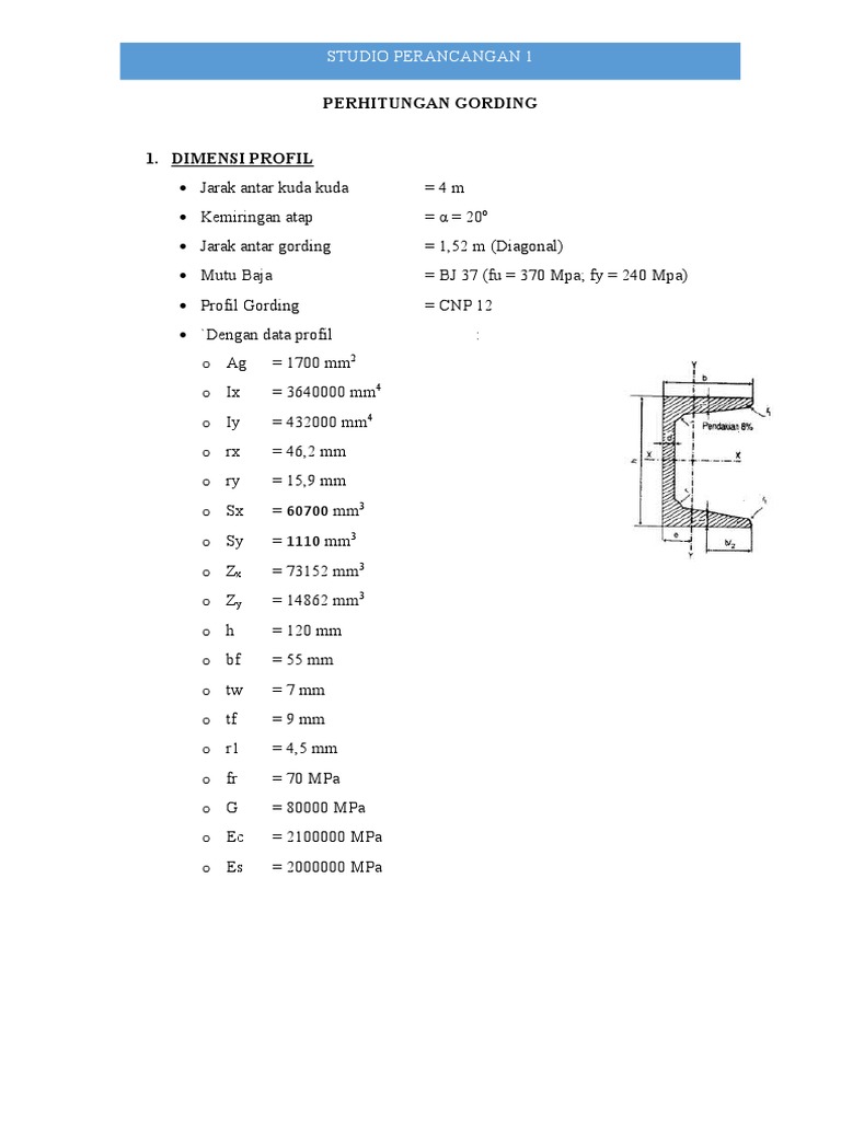 Perencanaan Gording | PDF