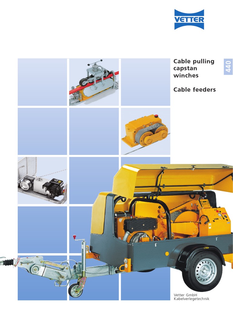 Cable Pulling Capstan Winches Overview | PDF | Rope | Engines