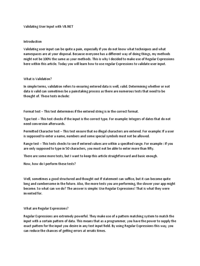 Validation Of Textbox Pdf Regular Expression Computer Programming