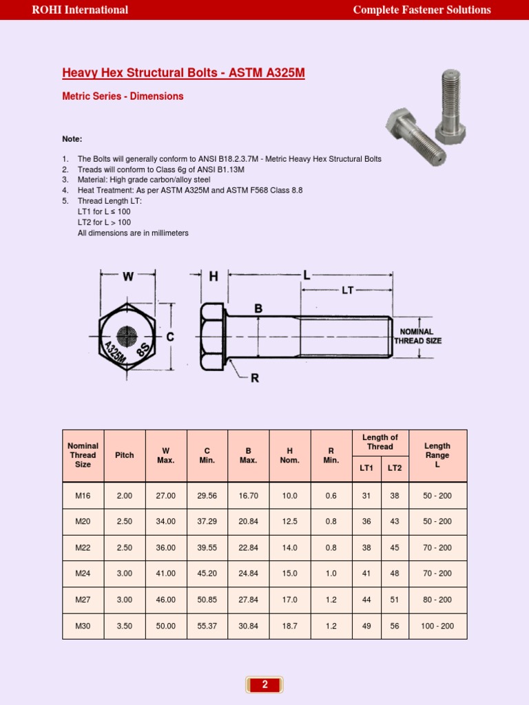Astm A325 Grade 8.8 PDF | PDF | Screw | Building Materials