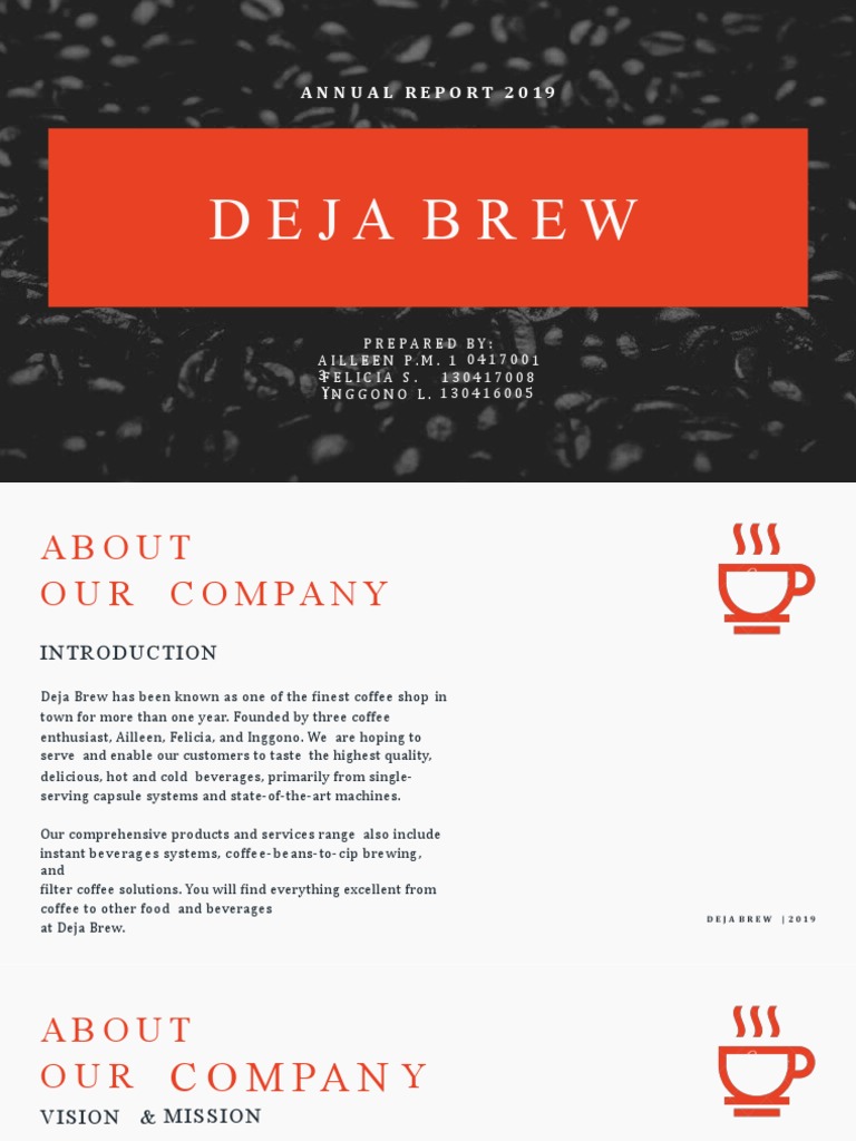 Deja Brew | PDF | Coffee | Caffeinated Drinks