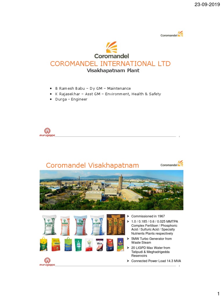 General 328 Coromandel International Limited Visakhapatnam 0 | PDF ...