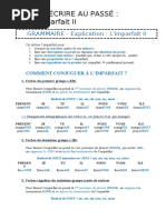 Fiche pédagogique sur l'imparfait A2 | PDF | Linguistique | Grammaire