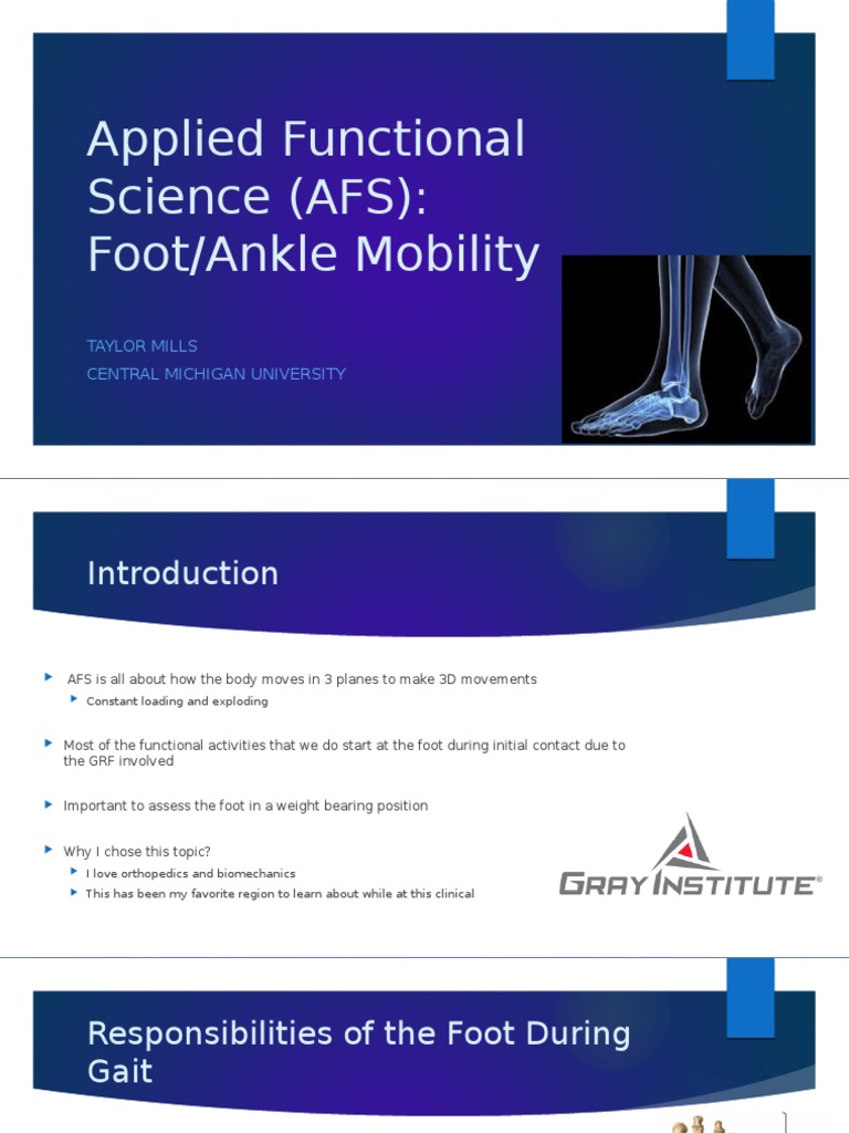 Applied Functional Science Afs PP | PDF | Anatomical Terms Of Motion | Foot
