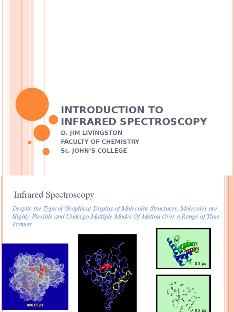 Introduction To Infrared Spectroscopy: D. Jim Livingston Faculty of ...