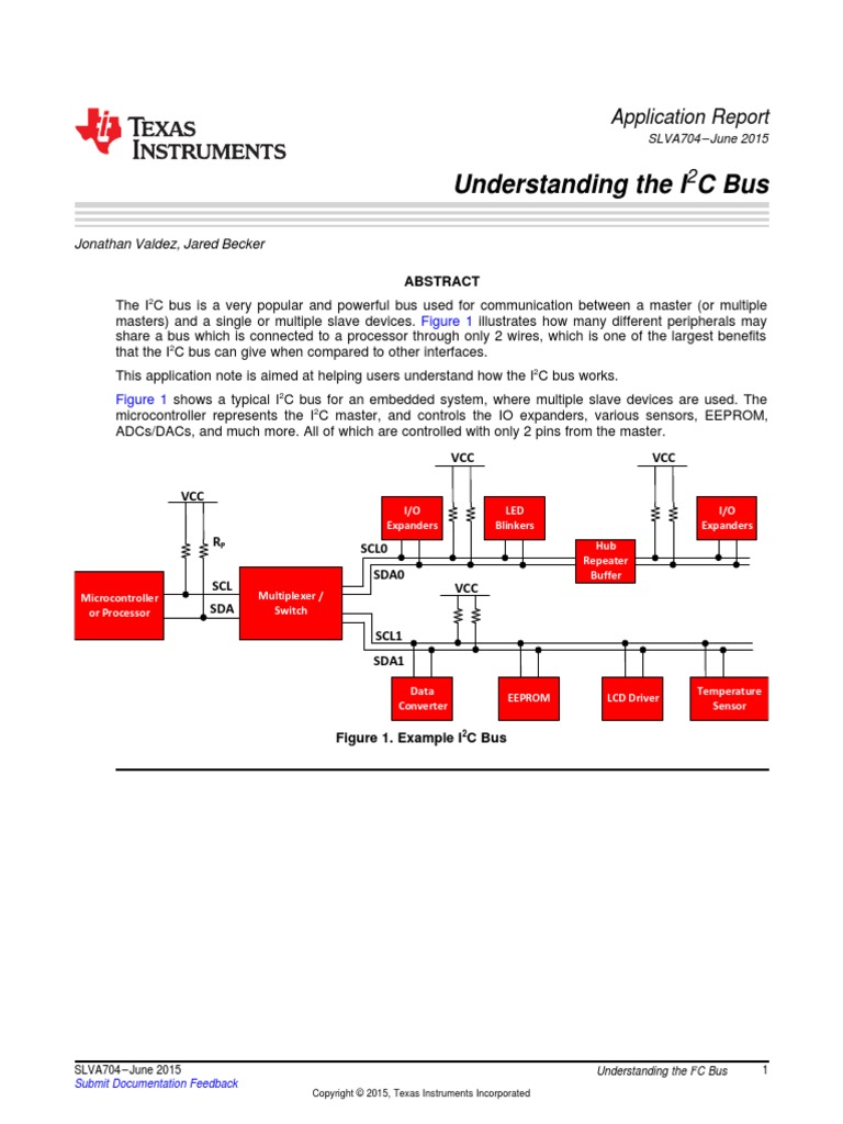 Understanding The I C Bus: Application Report | PDF