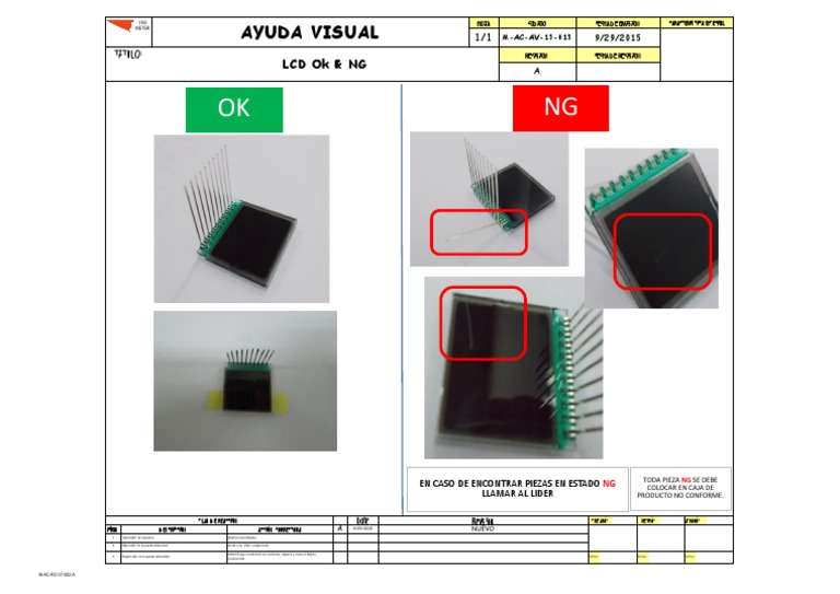 Ayuda Visual: Proceso OK y NG | PDF