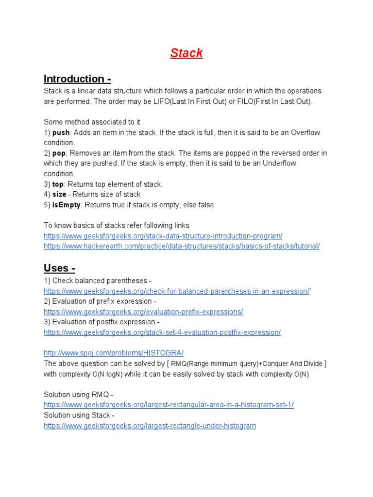 Stack, Queue, Recursion and Bit Manipulation PDF | PDF | Queue (Abstract Data Type) | Computer ...