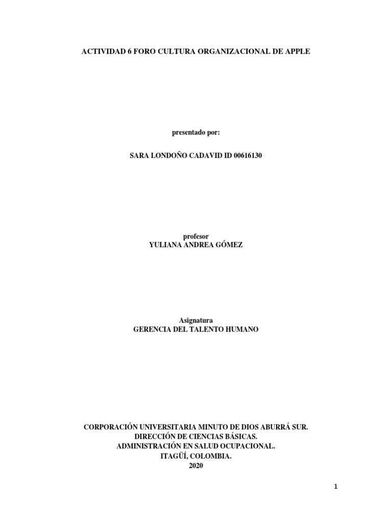 Cultura Organizacional de Apple | PDF | Apple Inc. | Bienestar