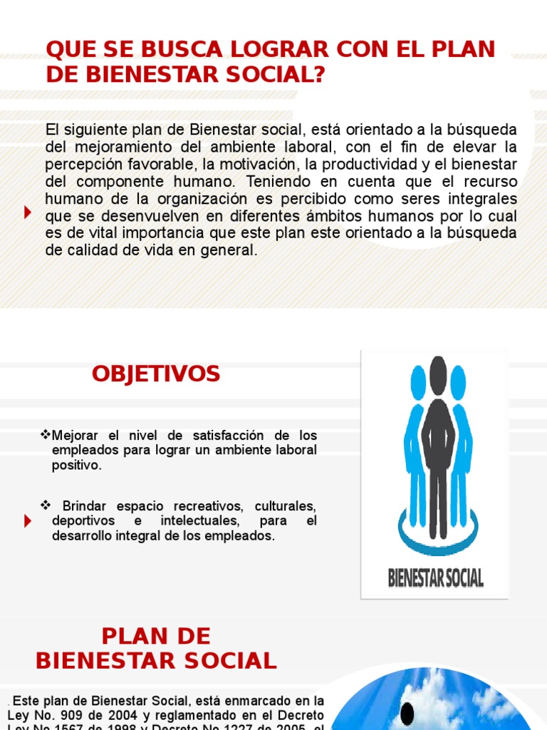 Plan de Bienestar Social | PDF | Bienestar | Seguridad y salud ocupacional