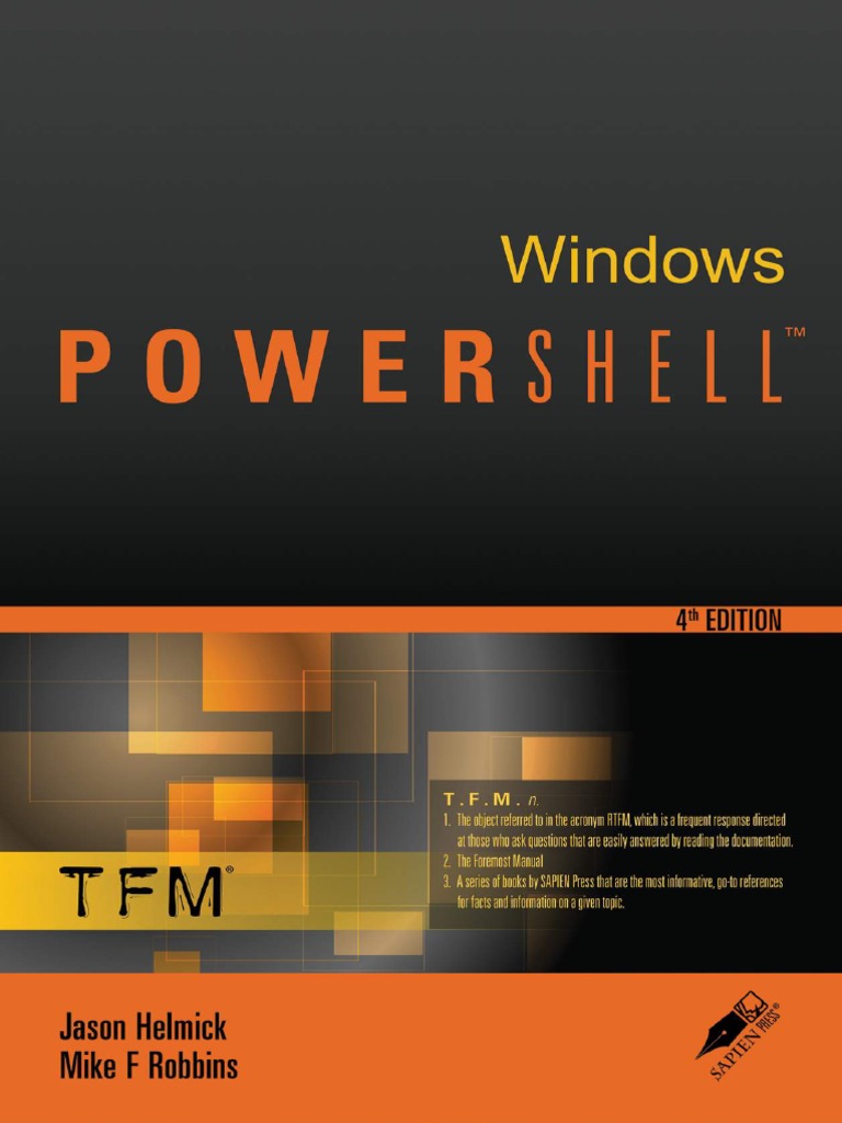 WindowsPowerShellTFM JasonHelmick | PDF | Command Line Interface | Scripting Language