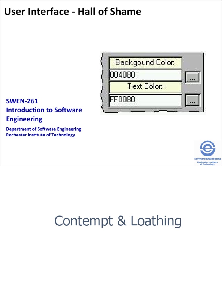 Hci Lec 3 (UI Hall of Shame) | PDF