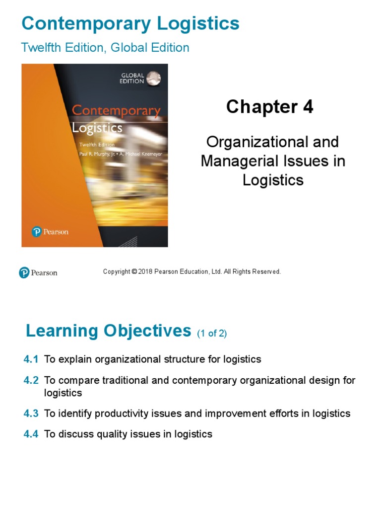 Contemporary Logistics: Organizational and Managerial Issues in ...