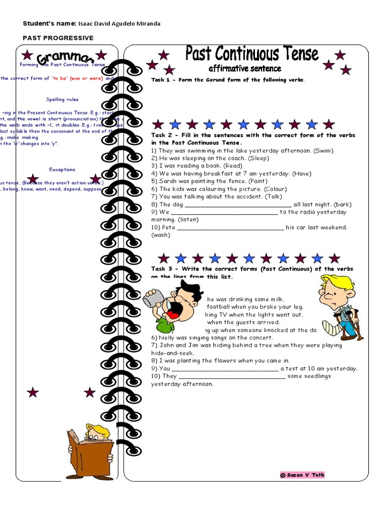 Past Progressive and Simple Past Activity | PDF | Verb | Linguistics