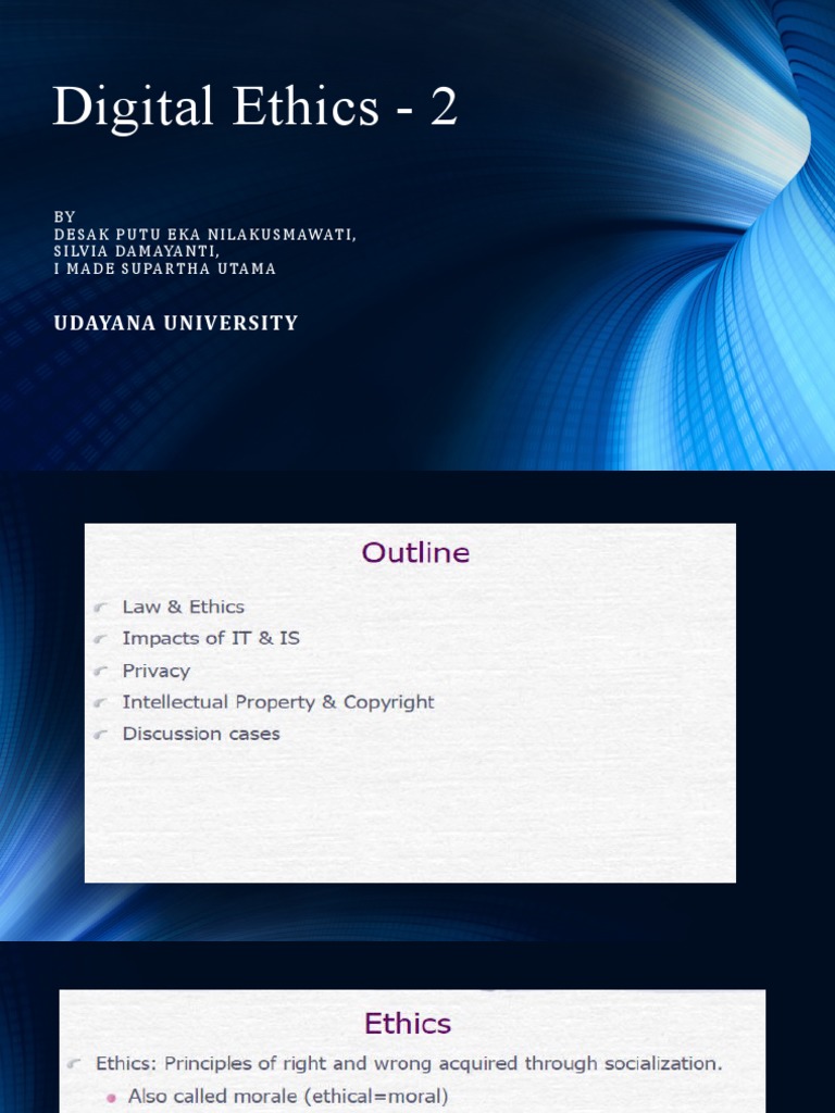Digital Ethics Overview and Insights | PDF