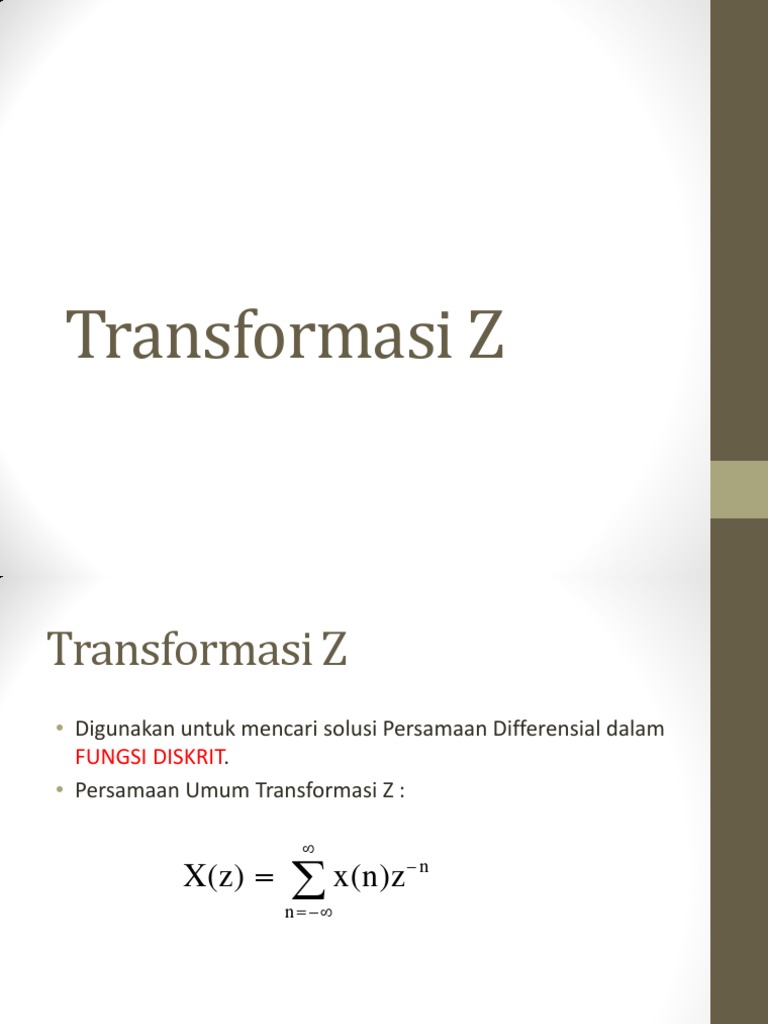 Definisi Transformasi Z | PDF