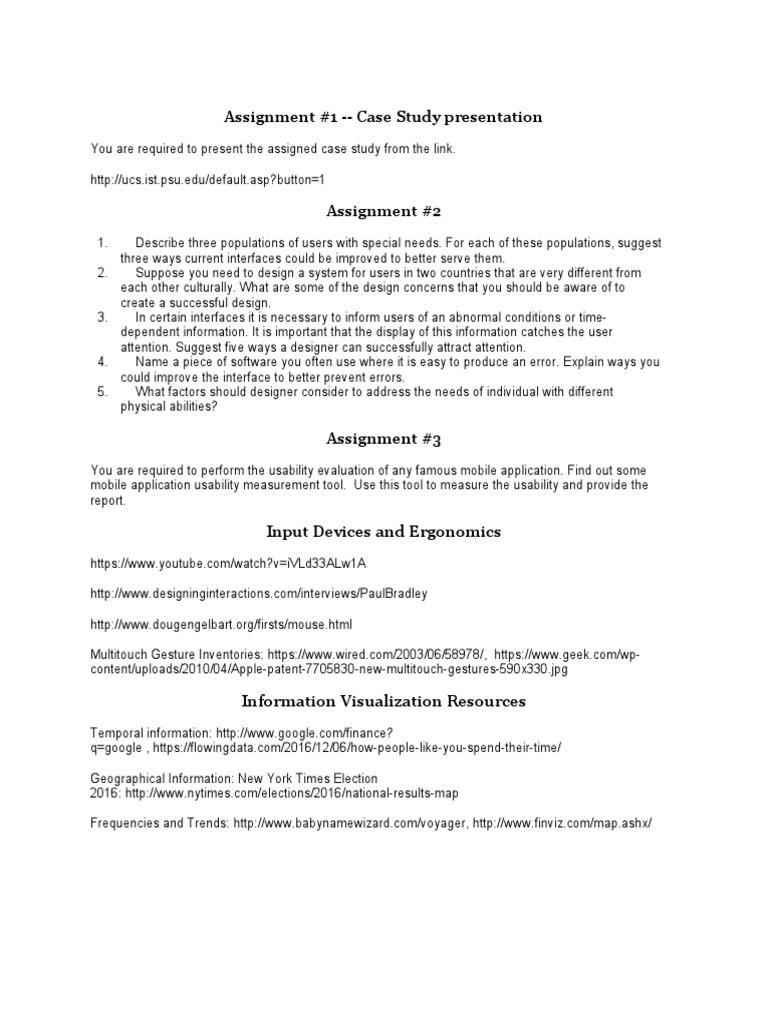 Assignment #1 - Case Study Presentation | PDF