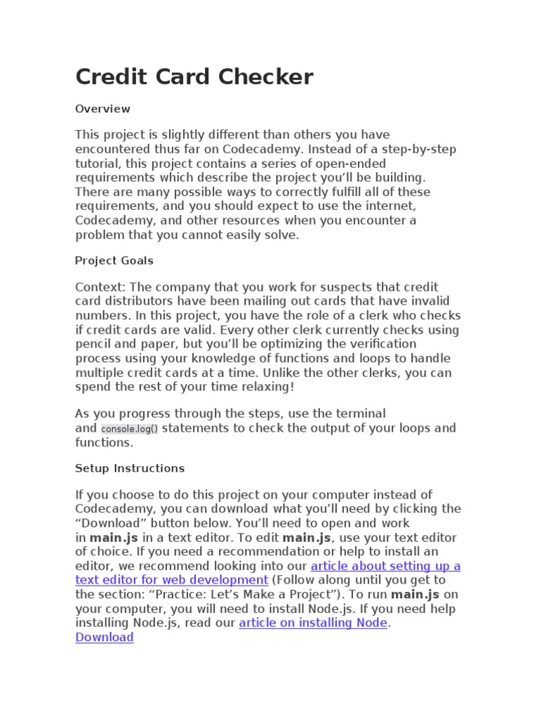 Credit Card Checker: Article About Setting Up A Text Editor For Web ...