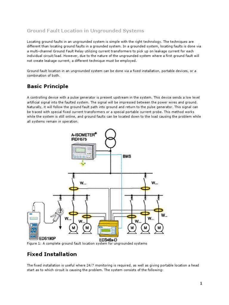BENDER Ground Fault Location in Ungrounded Systems | PDF | Alternating ...