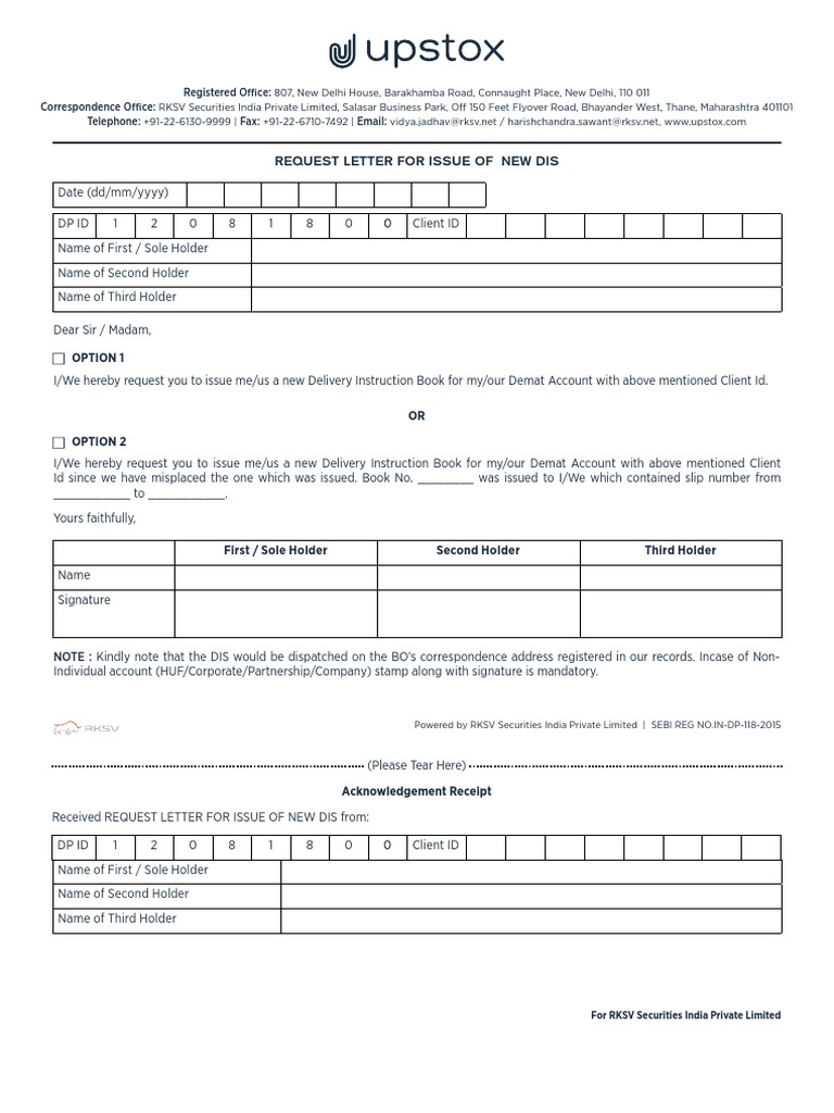 New Dis Booklet Application Form | PDF