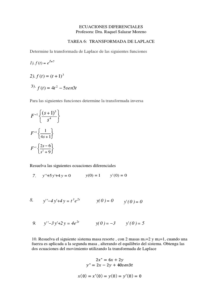 Tarea 5 Transformada PDF | PDF