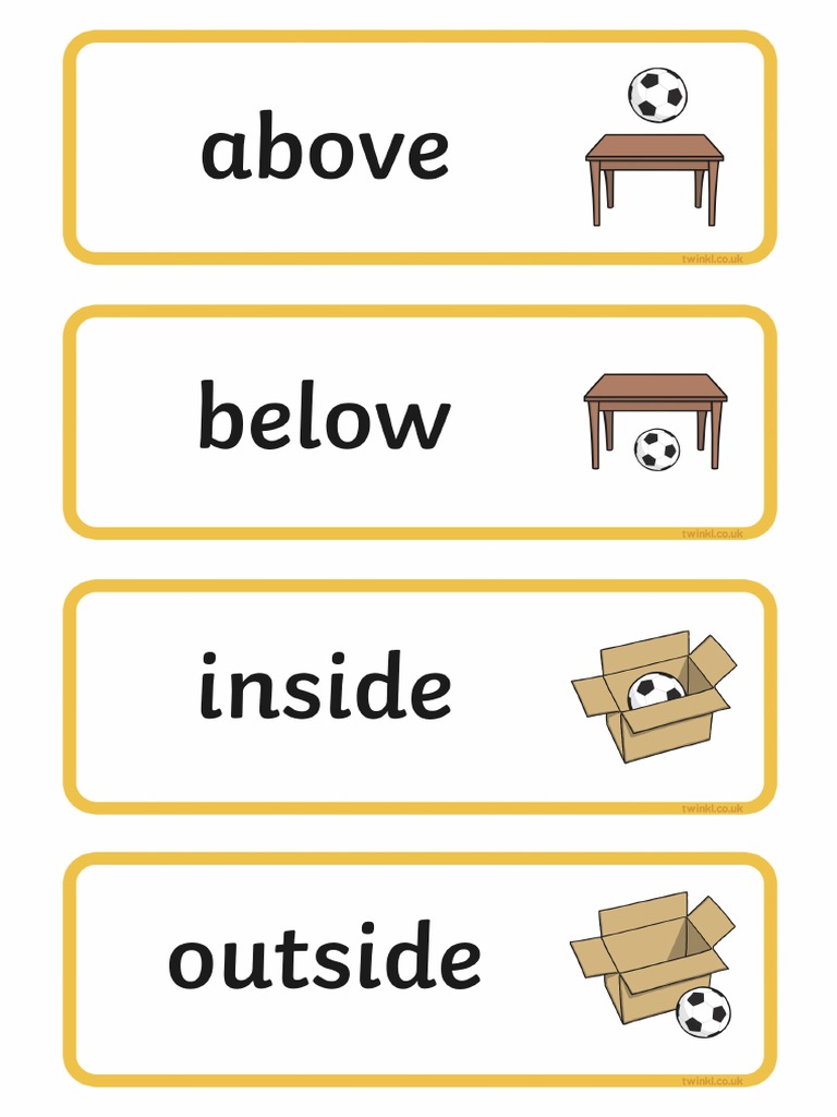 Positional Language Word Cards - Ver - 2 PDF | PDF