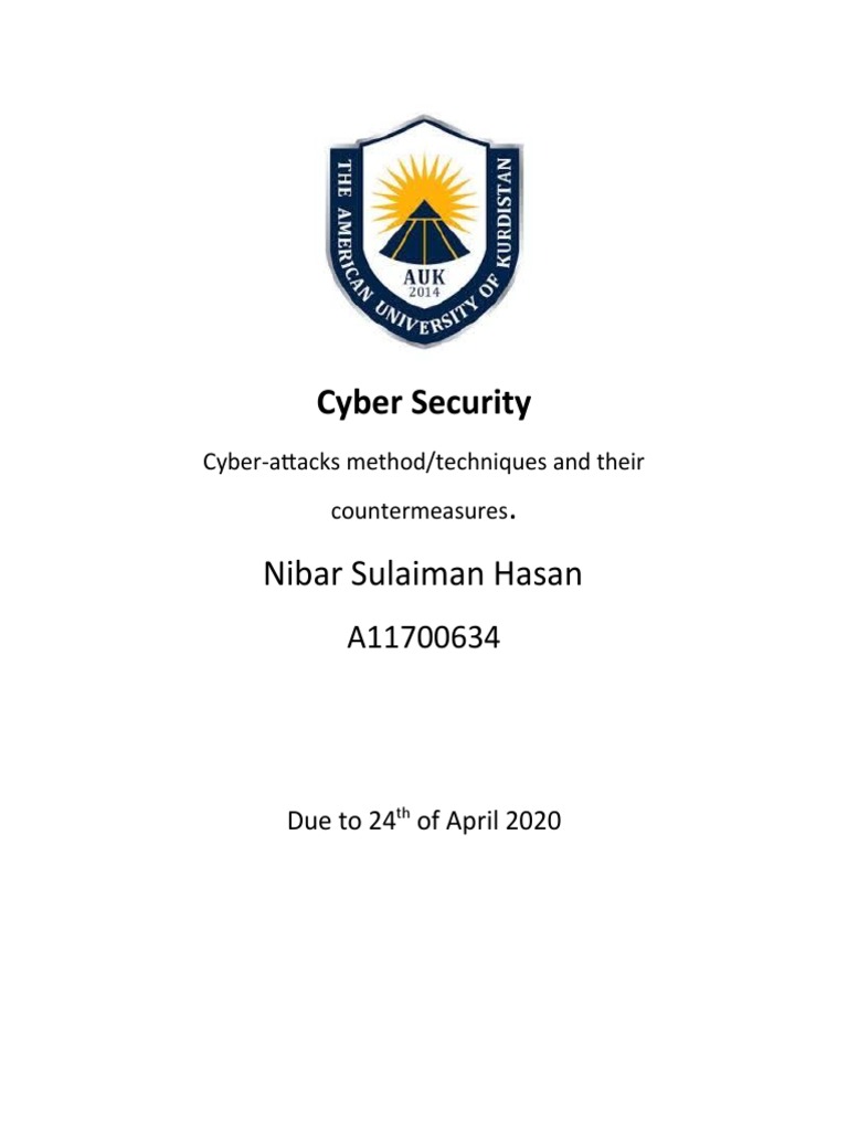 Cyber Security Report | PDF | Computer Virus | Denial Of Service Attack