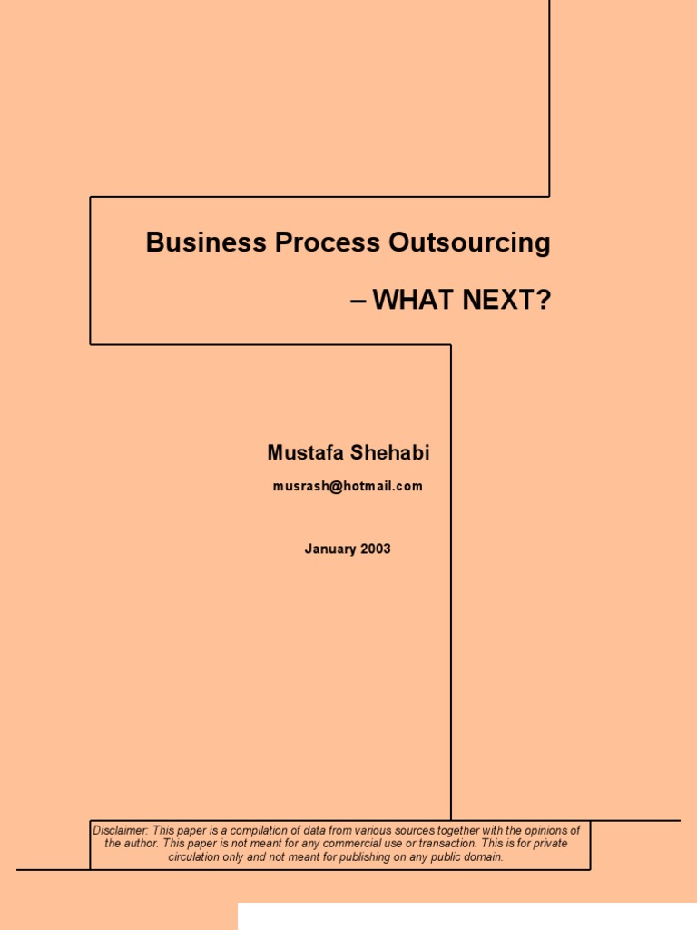 BPO - What Next | PDF | Business Process Outsourcing | Outsourcing