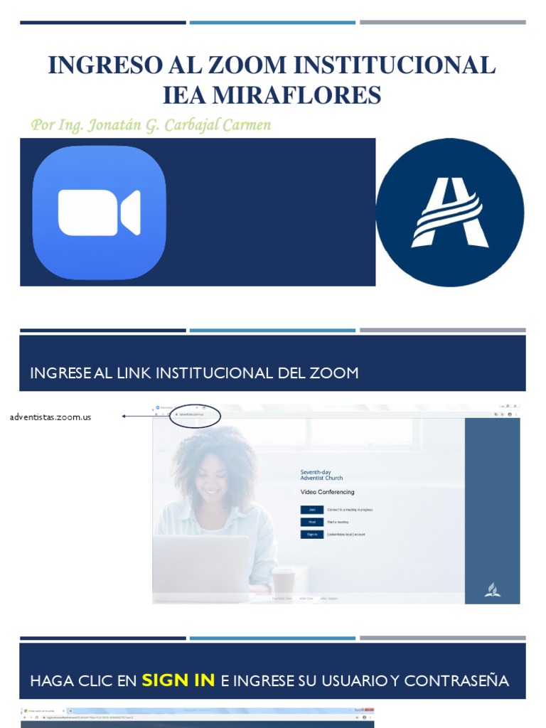 Ingreso Al Zoom Institucional | PDF