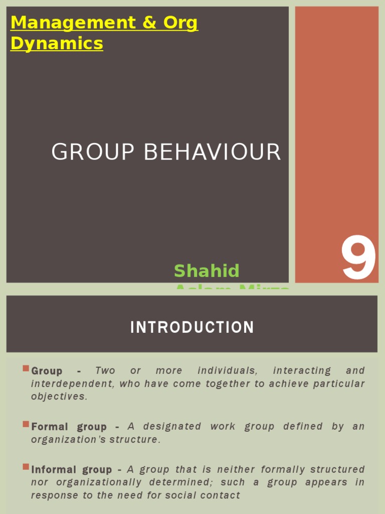 7 - Group Behaviour | PDF | Group Decision Making | Decision Making