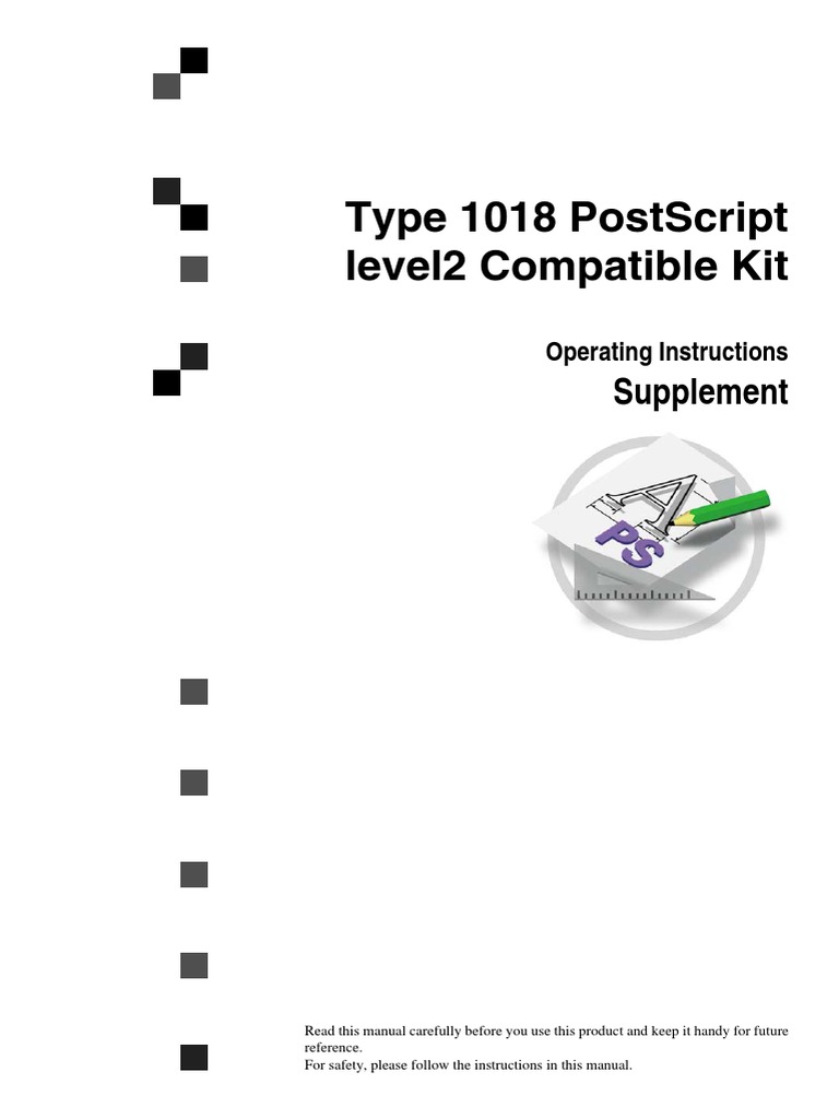 Type 1018 Postscript Level2 Compatible Kit: Supplement | PDF ...