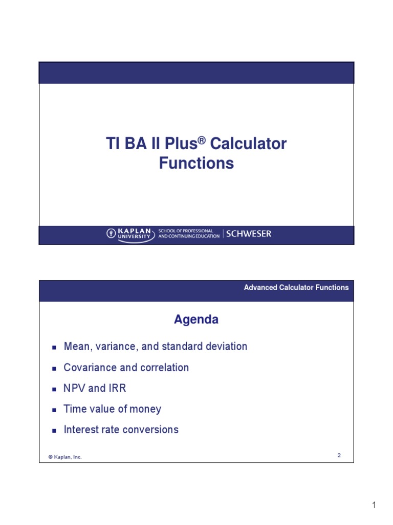 Finance Calculation | Download Free PDF | Net Present Value | Variance