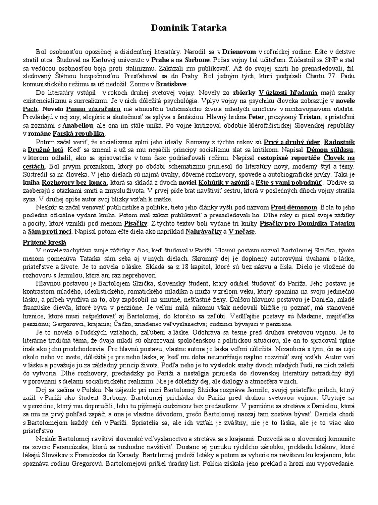 Dominik Tatarka | PDF