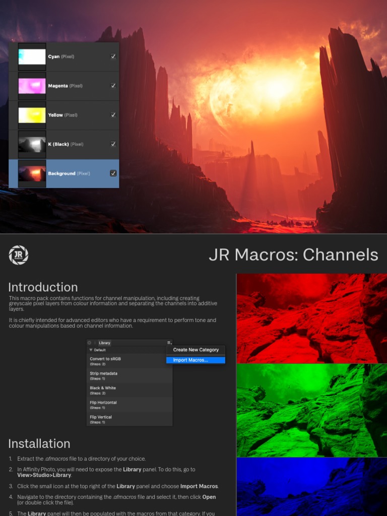 JR Macros: Channels | PDF | Rgb Color Model | Imaging