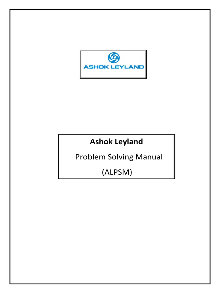 AL Problem Solving Process Manual - Updated 10 - May 2016 | PDF ...