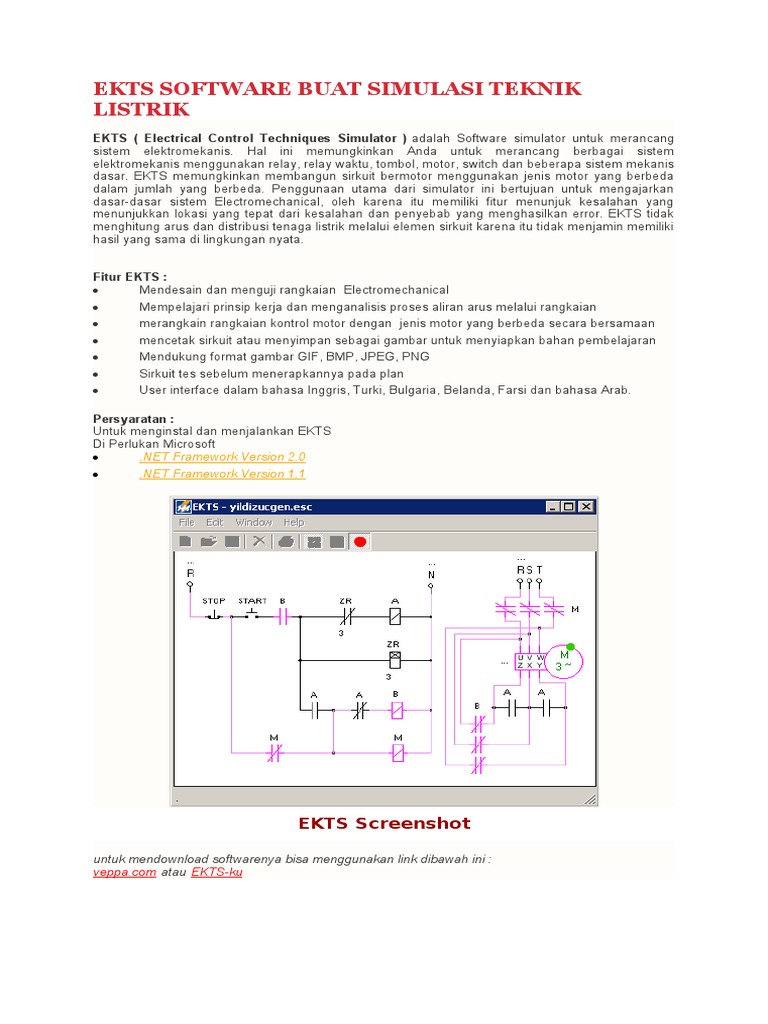 Ekts Software Buat Simulasi Teknik Listrik | PDF